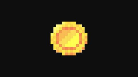 Pixel Game Coins Animation Pixel Art Stock Footage Video (100% Royalty ...