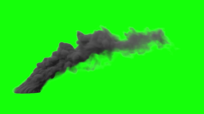 White Smoke effect on green screen background, isolated motion graphic ...