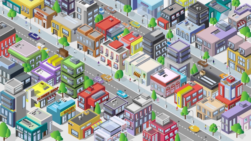 Cartoon Town Map Stock Video Footage - 4K and HD Video Clips | Shutterstock