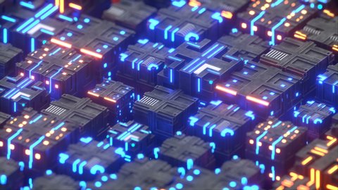 Dolly Shot Futuristic Techno Structure Metallic Stock Footage Video ...