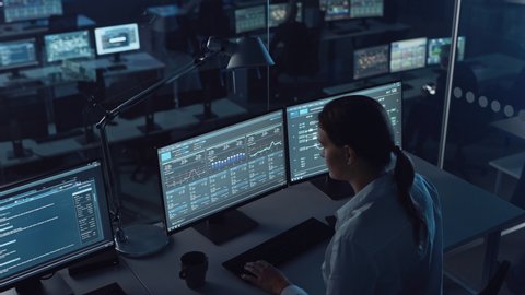 Professional Technical Support Specialists Software Programmer Stock Footage Video (100% Royalty ...