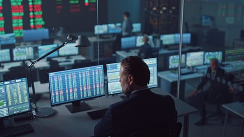 professional financial data analysts working modern Stock Footage Video ...