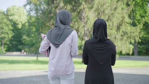 Hijab woman back view Stock Video Footage - 4K and HD Video Clips ...