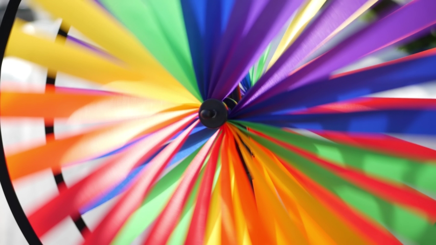 Colorful Pinwheel Spinning, Weather Wind Stock Footage Video (100% ...