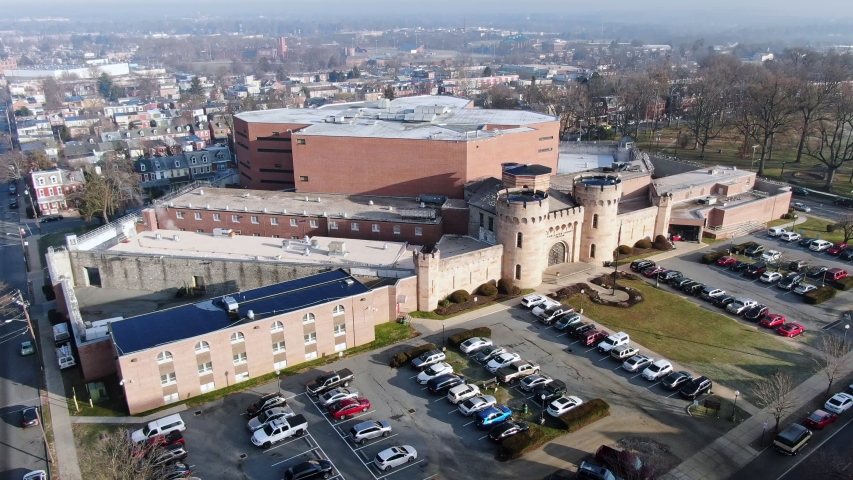 modern jail building vintage outer walls Stock Footage Video (100% ...