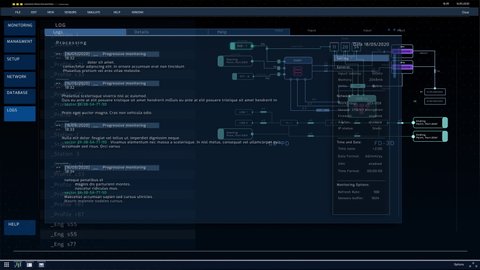 Computer User Interface Showing Infographics Working Stock Footage ...