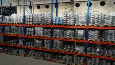 Warehouse Cable Factory Large Modern Warehouse Stock Footage Video (100 ...