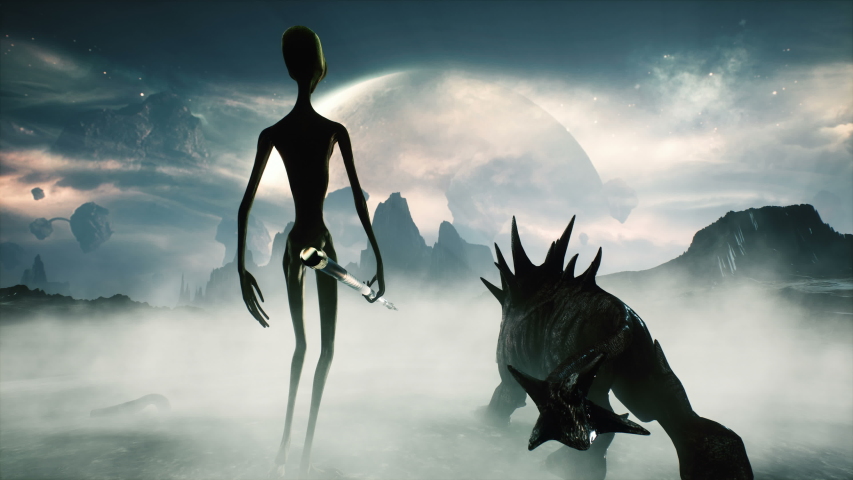 alien his unusual animal go hunting Stock Footage Video (100% Royalty ...