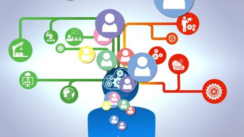 Animation Floating Icons Over Icons Web Stock Footage Video (100% ...