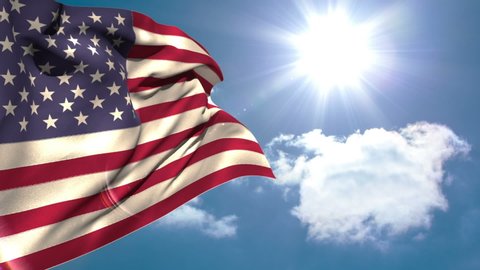Animation Confetti Falling Over Us Flag Stock Footage Video (100% ...