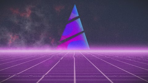 Animation Digital Blue Christmas Tree Formed Stock Footage Video (100% ...