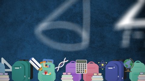 Animation Floating Mathematical Equations Symbols School Stock Footage ...