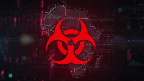 Biohazard World Map Glitch Effect Background Stock Footage Video (100% ...