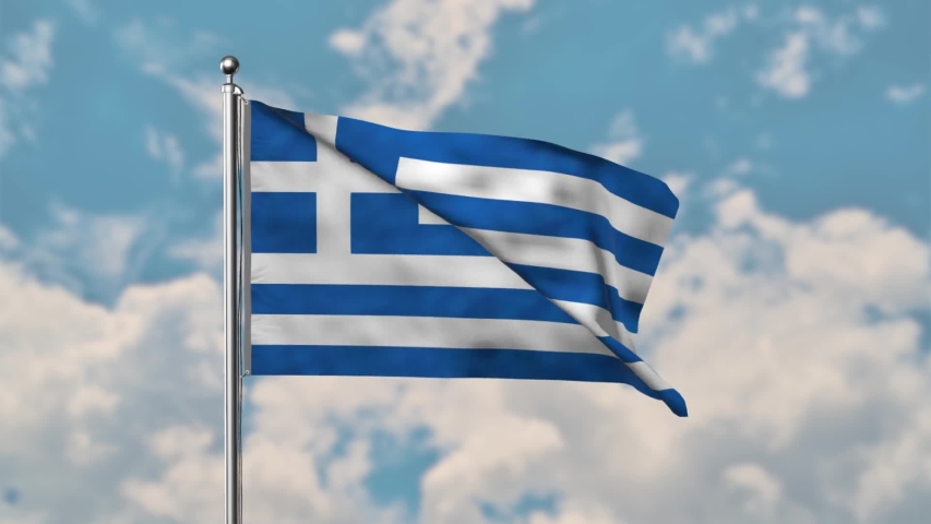 greece flag hq animated on epic Stock Footage Video (100% Royalty-free ...