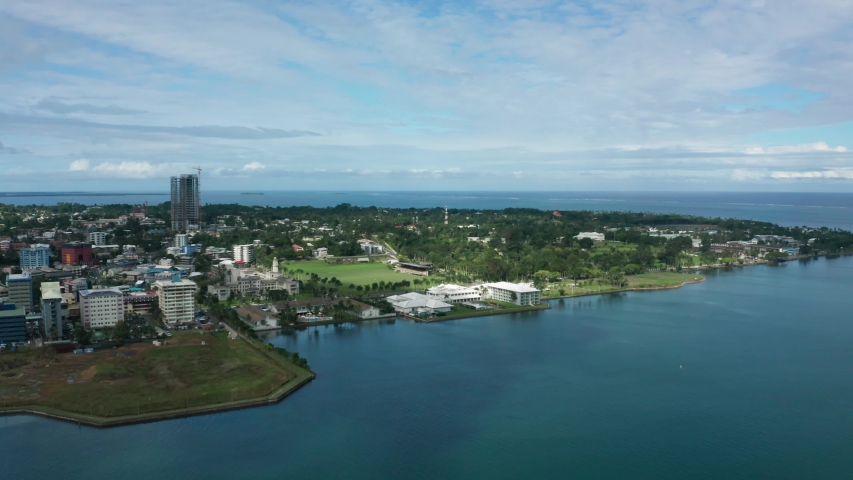 aerial peninsula city suva on mainland Stock Footage Video (100% ...
