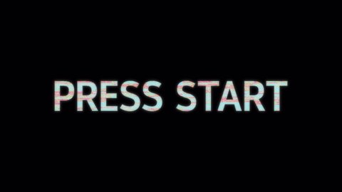 Press Start Animated Glitch Text Video Stock Footage Video (100% ...