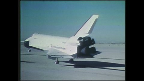 1990s Space Shuttle Returning Earth Landing Stock Footage Video (100% ...