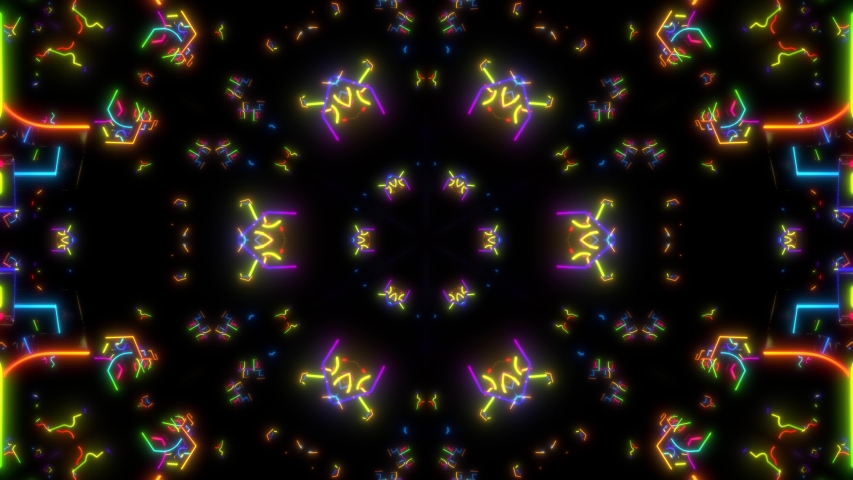 colorful neon glowing loop backround Stock Footage Video (100% Royalty ...