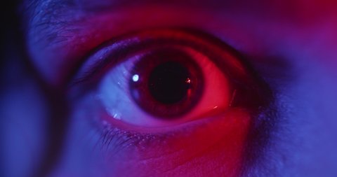 Closeup Shot Eye Looking Around Stock Footage Video (100% Royalty-free ...