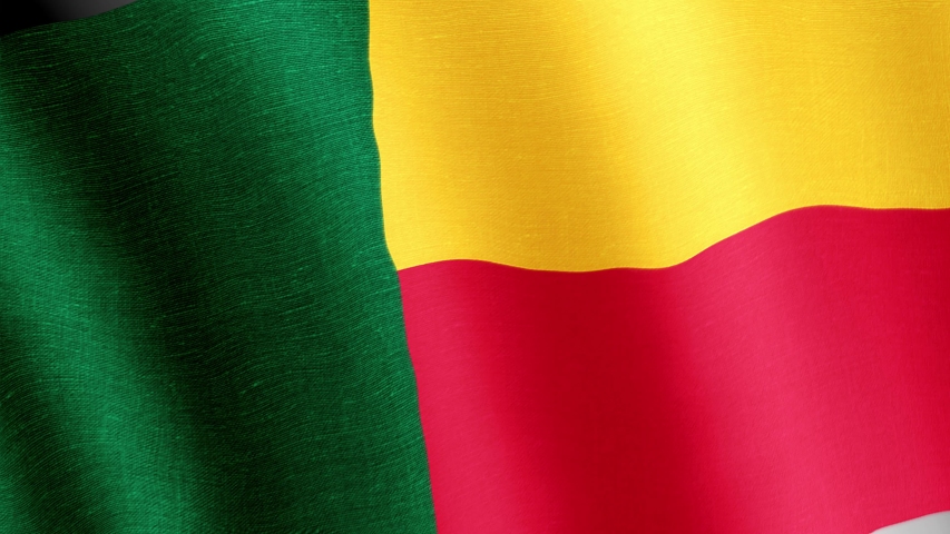 benin flag until 1975 called dahomey Stock Footage Video (100% Royalty ...