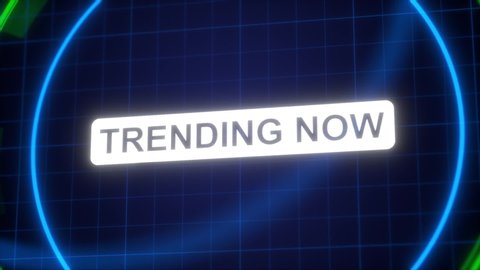 Trending Now Title Animation Advertising Text Stock Footage Video (100% ...