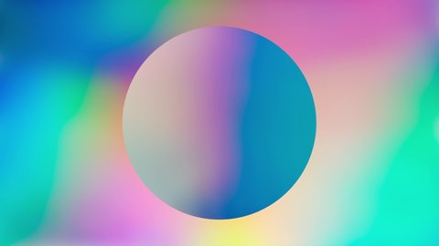 Abstract Spectrum Vaporwave Holographic Gradients Circle Stock Footage ...