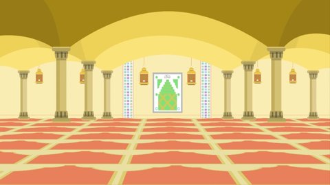 Mosque Inside Animation 2d Islamic Stock Footage Video (100% Royalty ...