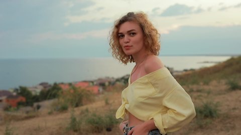 Young Sexy Girl Long Hair White Stock Footage Video (100% Royalty-free ...