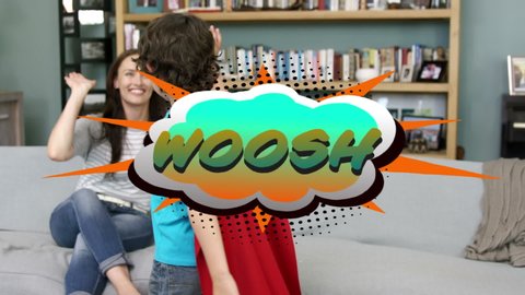 Animation Woosh Text Written Over Cartoon Stock Footage Video (100% ...