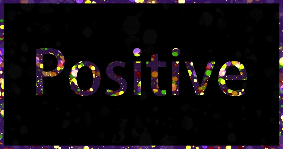 Positive - Motivational Word. Colorful Stock Footage Video (100% ...