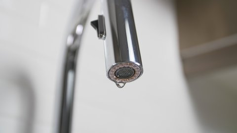 Faucets Drips One Drop Water Selective Stock Footage Video (100% ...