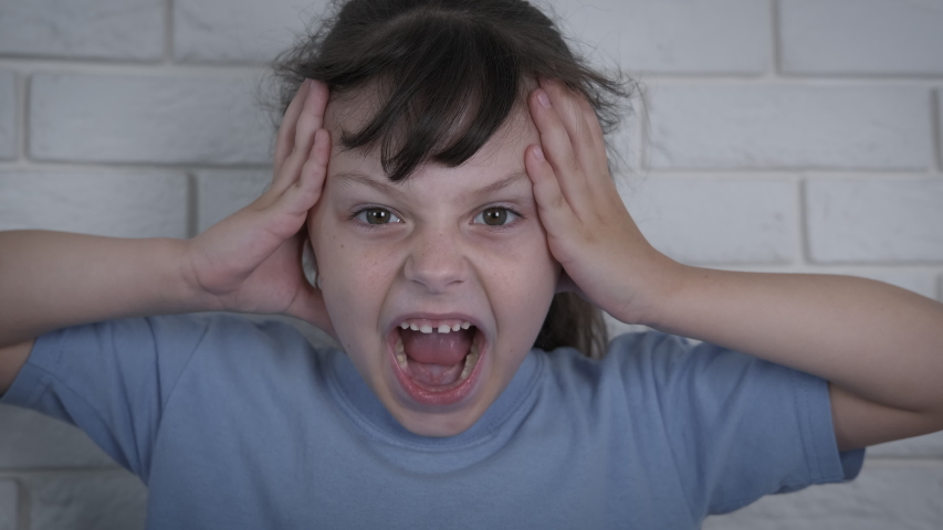 angry child screaming upset scream loudly Stock Footage Video (100% ...