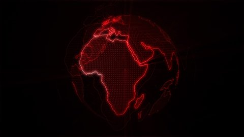 Stunning Red Glowing Earth Animation Red Stock Footage Video (100% ...