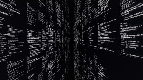 Source Code Walls On Black Background Stock Footage Video (100% Royalty-free) 1057456495 ...