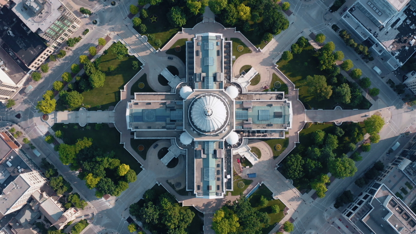 Overhead Aerial View of Capitol Stock Footage Video (100% Royalty-free ...