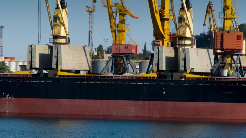 modern container ship on terminal Stock Footage Video (100% Royalty ...