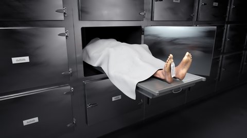 Morgue Tilt Down Compartments Gurney Stock Footage Video (100% Royalty ...