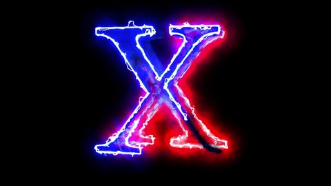 Letter X English Alphabet Hot Letter Stock Footage Video (100% Royalty ...