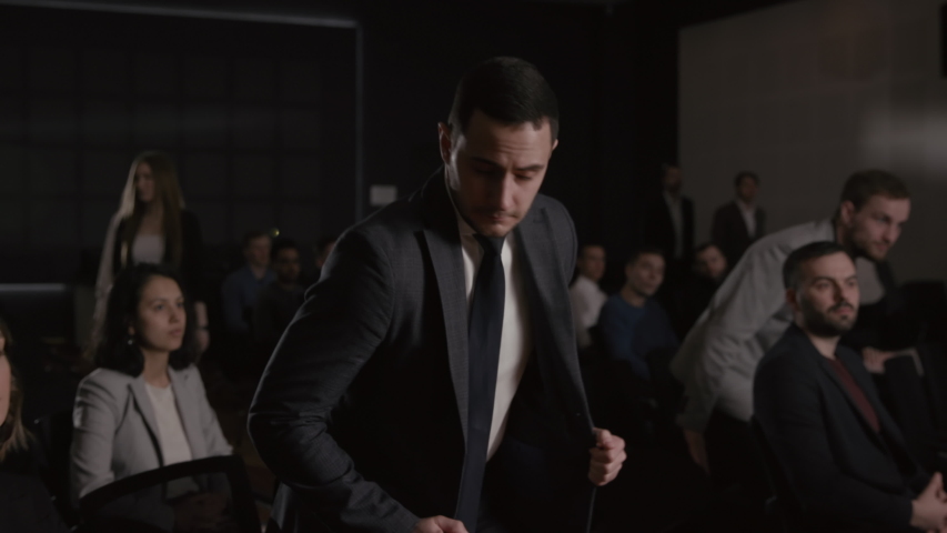 slow motion happy office worker african Stock Footage Video (100% ...