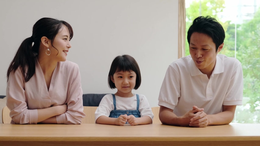 young asian family talking living room Stock Footage Video (100% ...