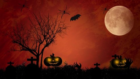 spooky halloween theme background animation scary Stock Footage Video ...