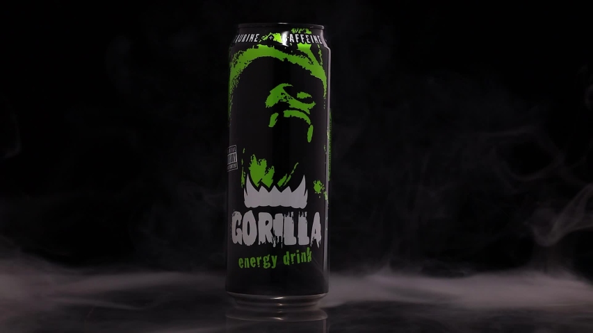 gorilla energy drink can minsk belarus Stock Footage Video (100% ...