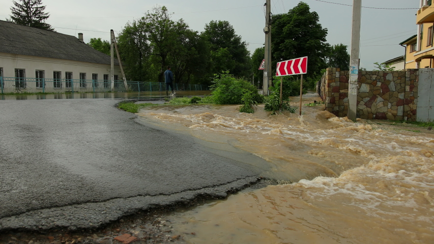 Natural Disaster Major Flooding Underwater Stock Footage Video (100% ...