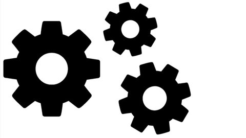 Engine Wheel Rotates Slowly Flat Cartoon Stock Footage Video (100% ...