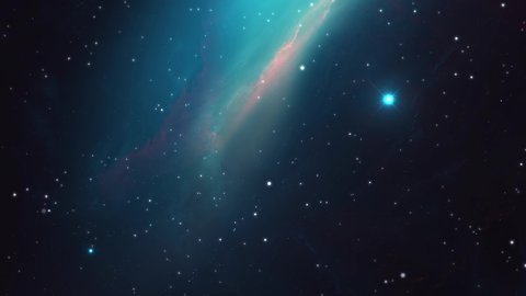 Flying Through Stars Blue Nebula Space Stock Footage Video (100% ...
