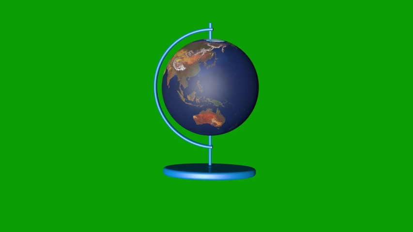 3d render animation globe world earth Stock Footage Video (100% Royalty ...