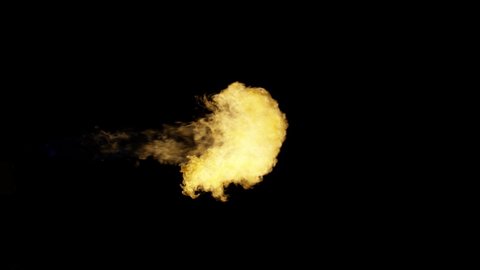 Short Rapid Spurt Fire Going Sideways Stock Footage Video (100% Royalty ...