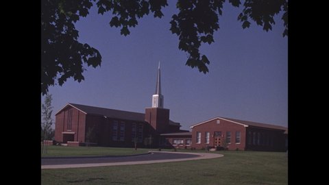 1960s Exterior Footage Church Stock Footage Video (100% Royalty-free ...