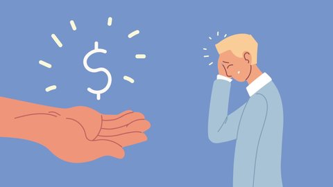 Bankruptcy Financial Animation Depressed Businessman 4k Stock Footage ...