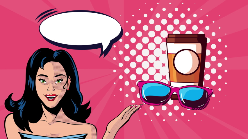 Woman drinking pop art Stock Video Footage - 4K and HD Video Clips ...